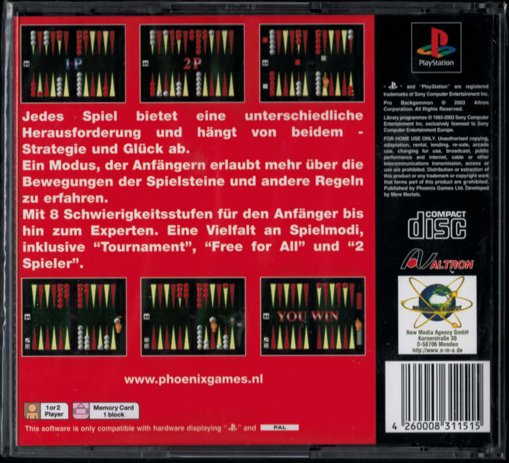 PSX Backgammon Pro – Electro-Gammon.net